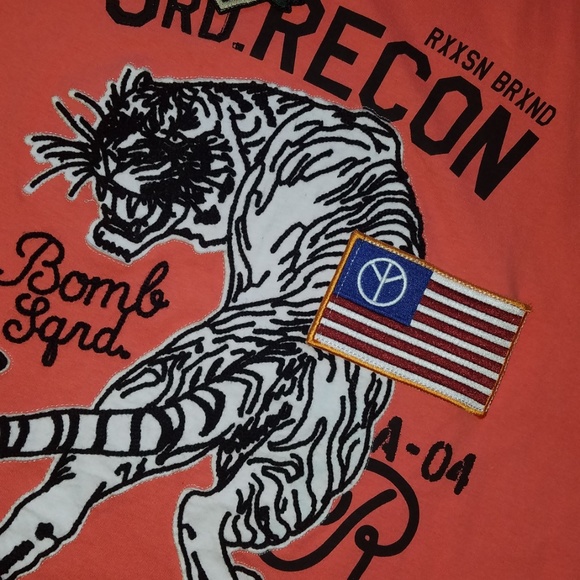 Reason | Shirts | Reason Brand Orange 3rd Recon Tshirt With Tiger ...
